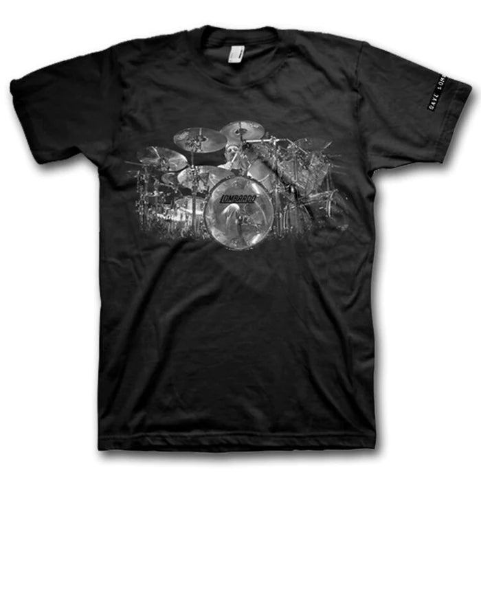 DAVE LOMBARDO "DRUM KIT PHOTO" MENS BLACK T-SHIRT - SIGNED BY DAVE ...