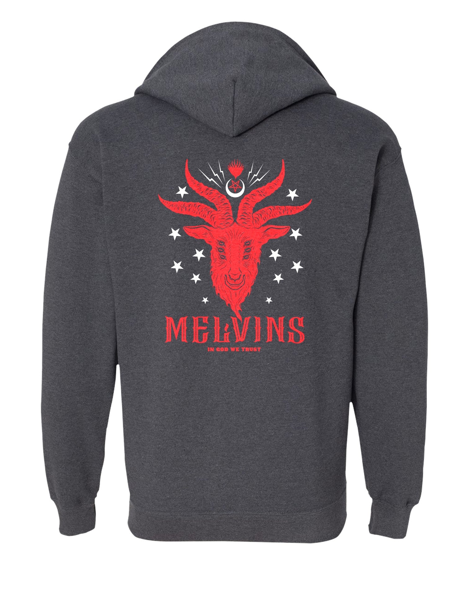 MELVINS GOAT DARK HEATHER ZIP HOODIE – Blixt Merchandise