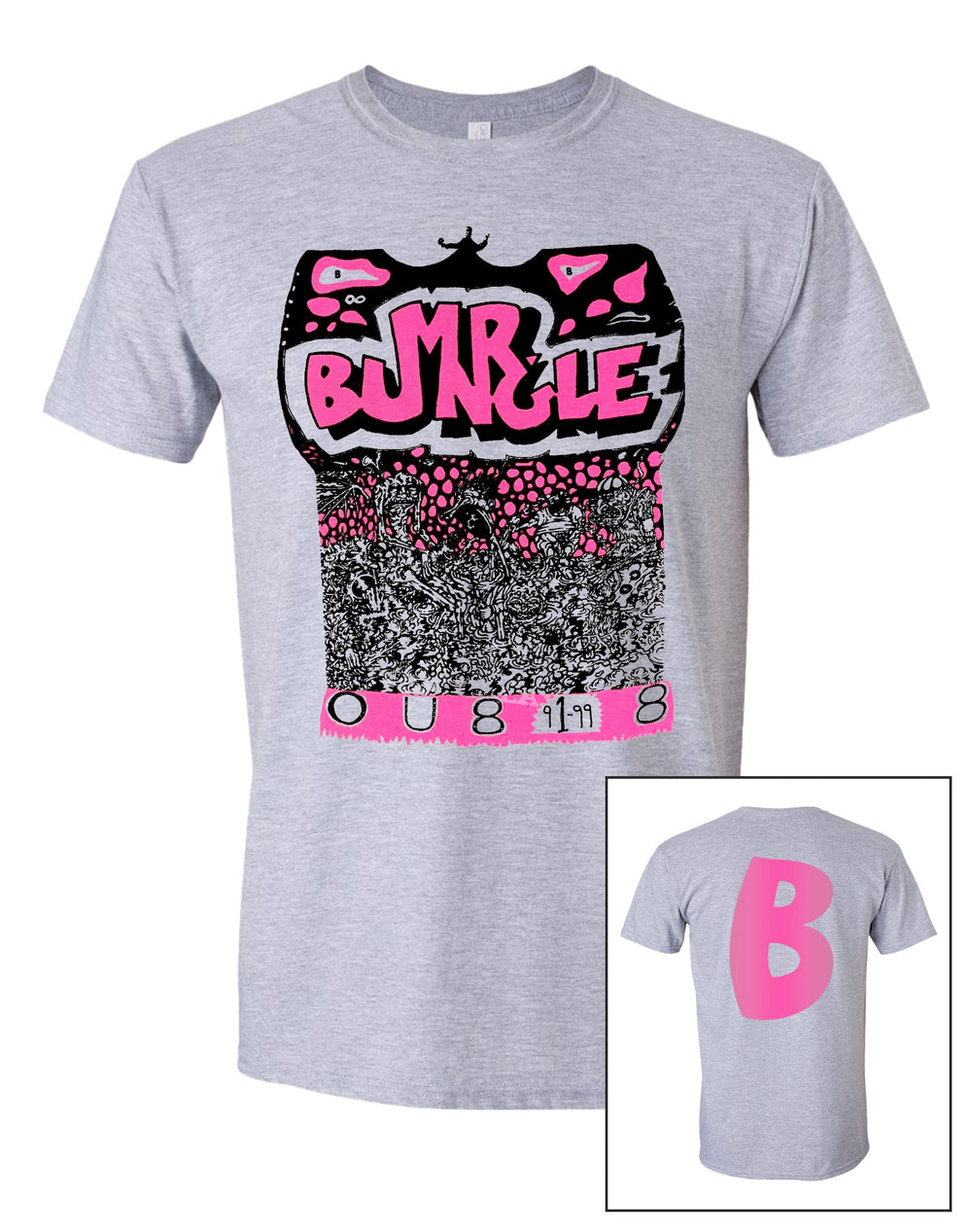Mr Bungle - OU818 Grey T-Shirt – Blixt Merchandise