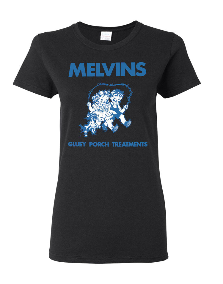 MELVINS "GLUEY PORCH TREATMENTS" LADIES BLACK T-SHIRT – Blixt Merchandise