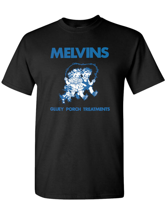 MELVINS - "GLUEY PORCH TREATMENTS" MENS BLACK TEE – Blixt Merchandise